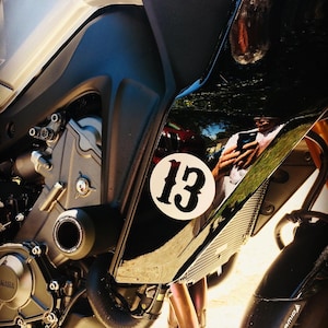 Custom Made Motorcycle Tank Number Decal Sticker Cafe Racer - Etsy