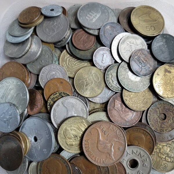 2 Lbs. (2 Pounds) of Bulk Foreign Coins (great for Collecting, School ...