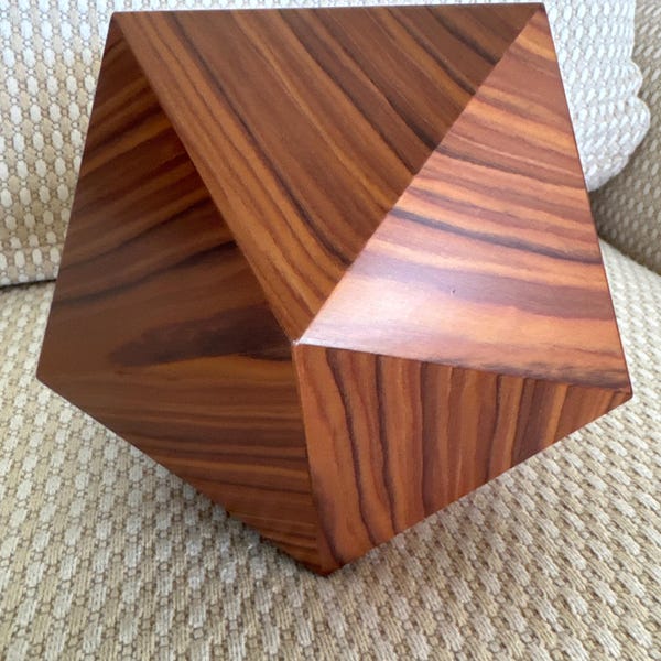 Modern Cremation Urn, Modern Urn, Lacquered Wood Box Urn, Rectangle Box ...