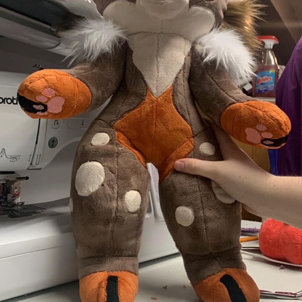Plush Sewing Pattern PDF Furry Teddy Anthro Standing Plushie - Bundle Canine Feline Teddy ...