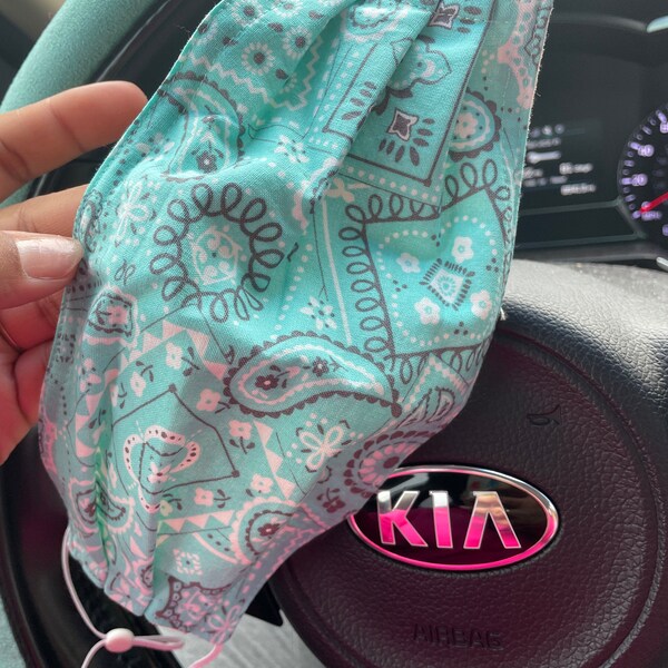 Face Mask With Adjustable Ear Loops - Etsy