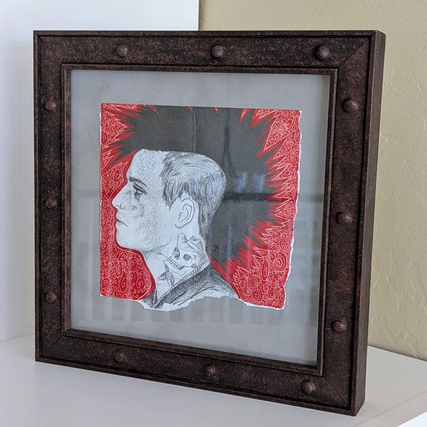 Industrial Picture Frame in Rusted "metal"- Nautical Decor- 24x36 20x30 ...