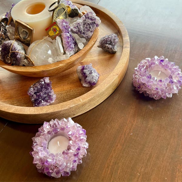 Amethyst Crystal Cluster Display With Stand, Crystal Amethyst Display ...