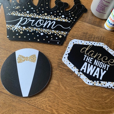 Prom Centerpiece Sticks Black and Gold Prom Night Party - Etsy