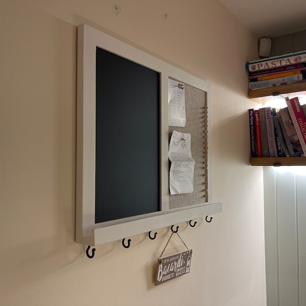 Oak Framed Fabric Pinboard | Finished With Wax | Narrow Framed Pin ...