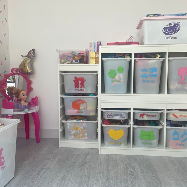 Toy Storage Decals | Plastic Toy Box Labels | Self-adhesive ...