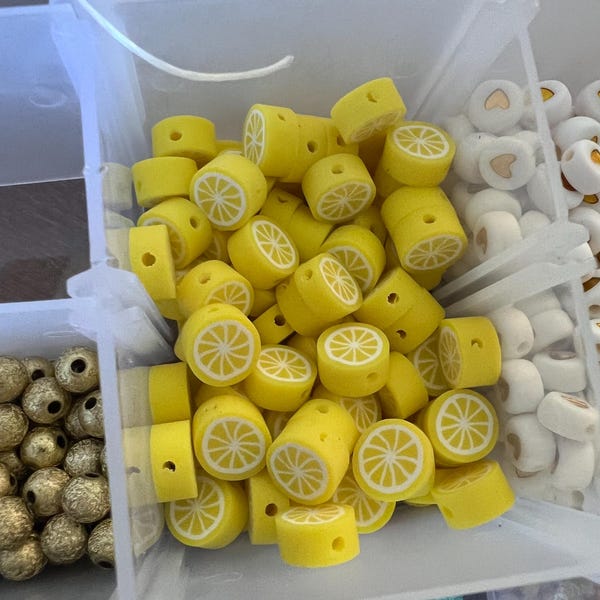 Smiley Face Polymer Clay Beads, Flower Shape Smiley Face Fimo Cane ...