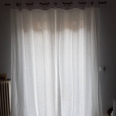 Linen Curtain-linen Panel-washed Linen Panel-dark Grey Linen Panel With ...