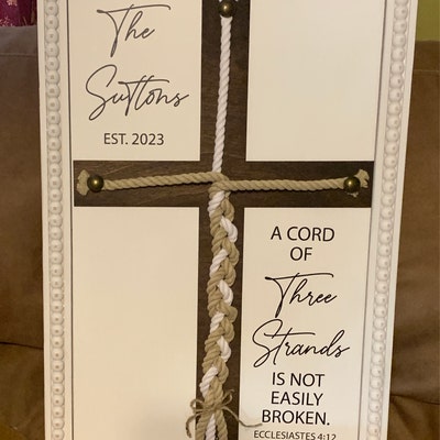 A Cord of Three Strands Wedding Sign Ceremony Sign A Cord of - Etsy
