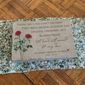 Simple and Beautiful 6x6 Concrete Memorial Stone. Personalized With ...