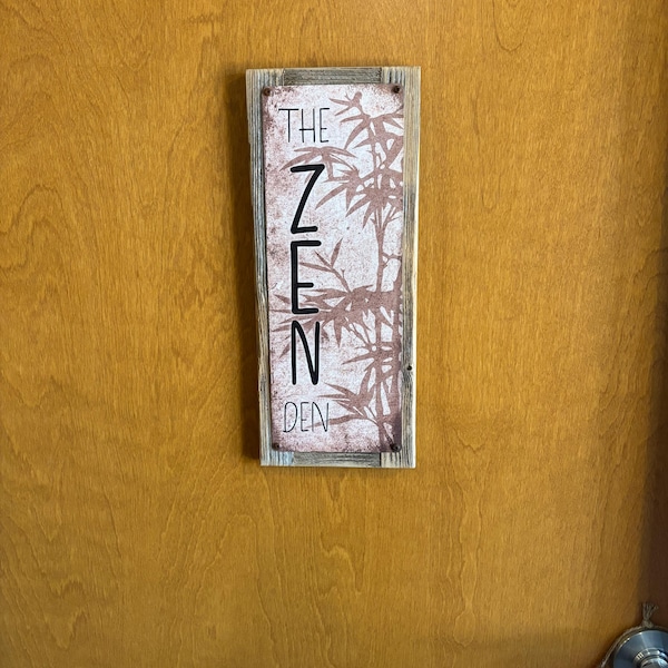 The Zen Den Lotus Metal Sign Wall Decor for Meditation, Yoga or Studio ...