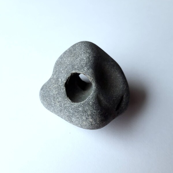 Natural Irish Sea Pebble (hag Stone) ,celtic Hag Stone . Adder Stone ...