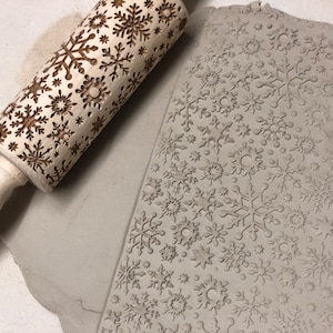 No. R103 BOHO-CHIC STYLE 3, Rolling Pin, Embossed Rolling Pin, Engraved ...
