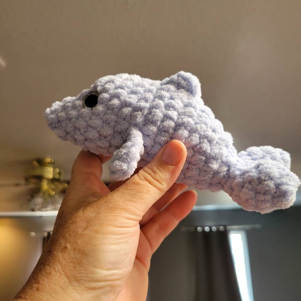 No Sew Mini Dolphin Crochet Pattern (no Sew Crochet Pattern, Crochet ...
