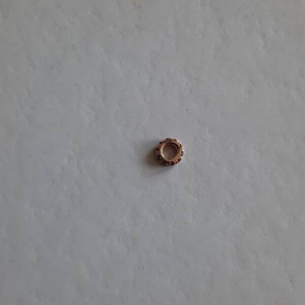 14K Solid Italian Gold Rondels, Charm Rondelle, 18k Gold Roundel, Rope ...