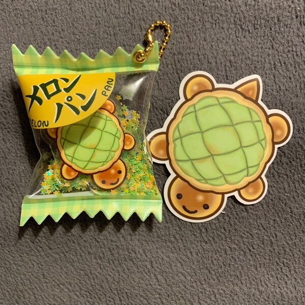 Melon Pan Turtle Sticker // Japanese Bread Decal - Etsy