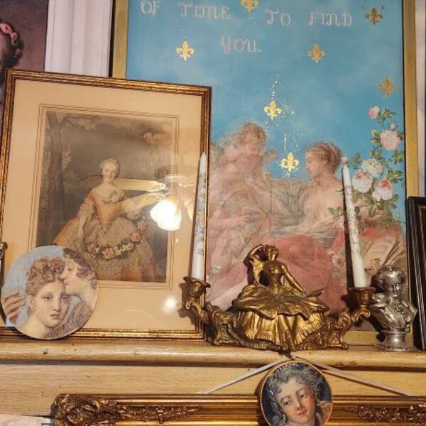 Portrait of Lady Jane, Antique Style Original Oil Painting,18th Century ...