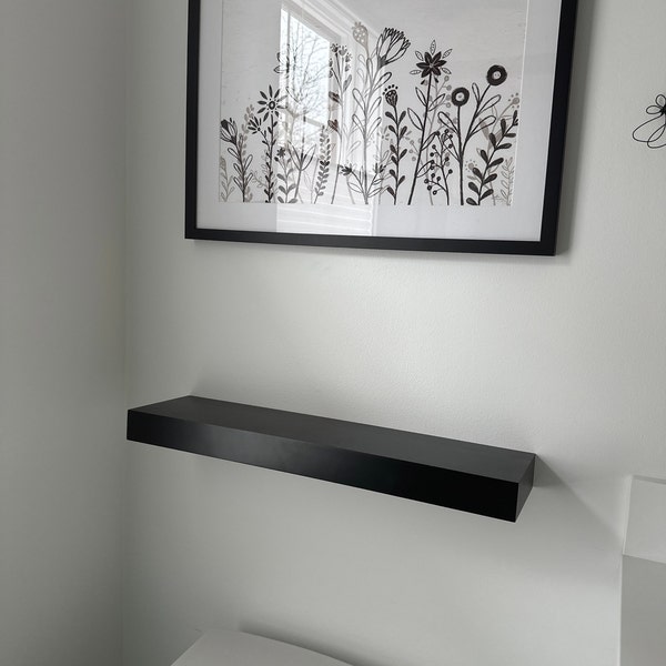 Black Floating Shelves, Floating Shelf Black, Modern Floating Shelves ...