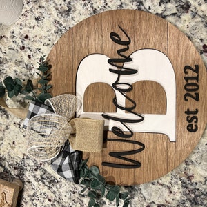 Custom Welcome Door Sign Front Door Decor Family Name Sign - Etsy