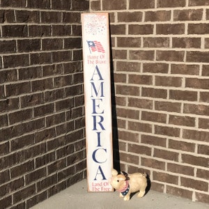 America Porch Sign Rustic Wood Sign Extra Large Oversized Pariotic ...