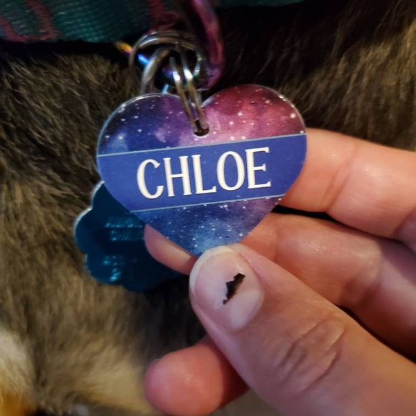 Galaxy Pet Tag, Nerdy Pet ID, Personalized Pet ID Tag, Cat ID Tag, Dog ...