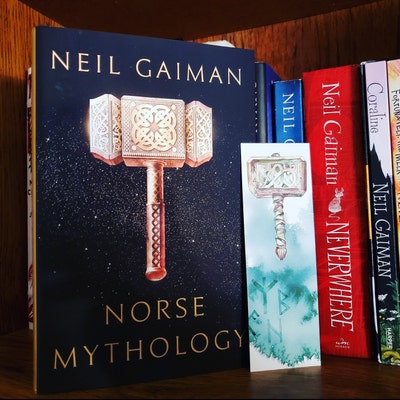 Viking Hammer Watercolor Bookmark, Norse Weapon Mythology Runic ...