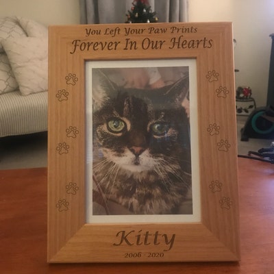 Custom Cat Frame, Pet Memorial Frame, in Memory of Cat, Memorial for ...