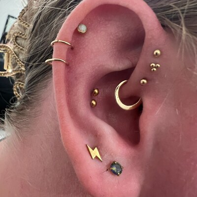 Conch Earring Hoop 16g, Conch Piercing Jewelry, Conch Hoop 14K Gold ...