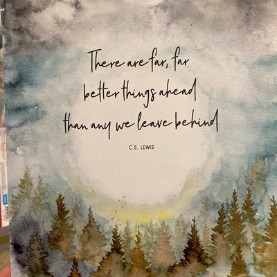 Inspirational Quote, Forest Art, Watercolor Art Print, Magic Quote ...