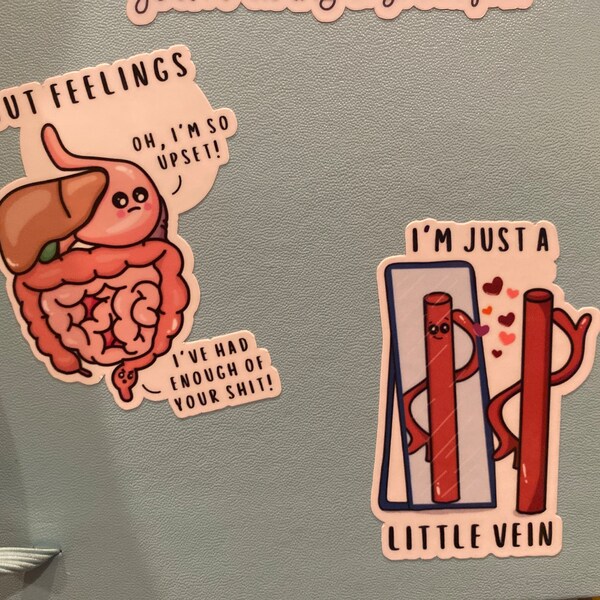 Medical Pun Stickers | Science, Medicine, Pre-med, Anatomy | Water ...