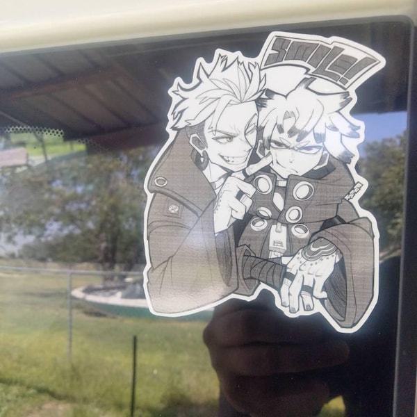 Enjin & Rudo SMILE! Sticker – 4” Gachiakuta Vinyl, Waterproof Anime ...
