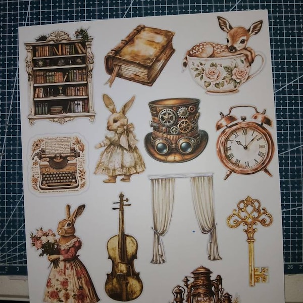 420 + Mixed Vintage Fussy Cuts Bundle, Scrapbook Supplies, Vintage Junk ...