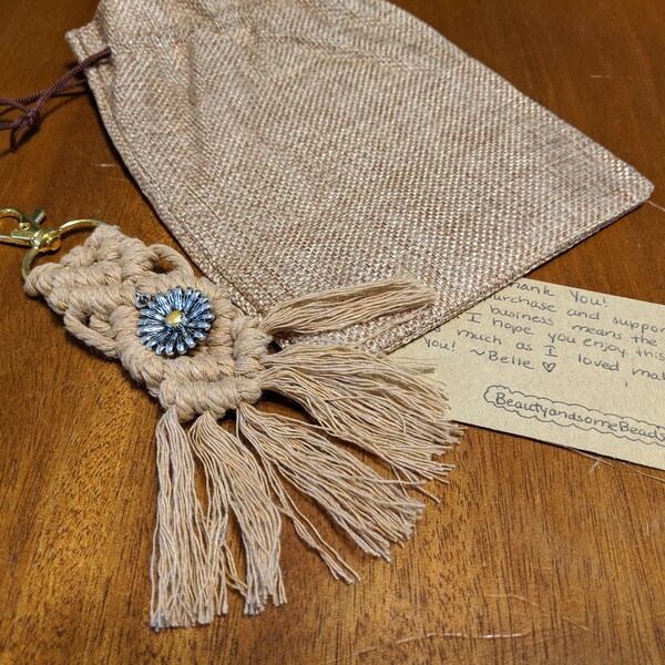 Fall Macrame Car Charm Mini Macrame Car Diffuser Boho Car Charm Modern ...