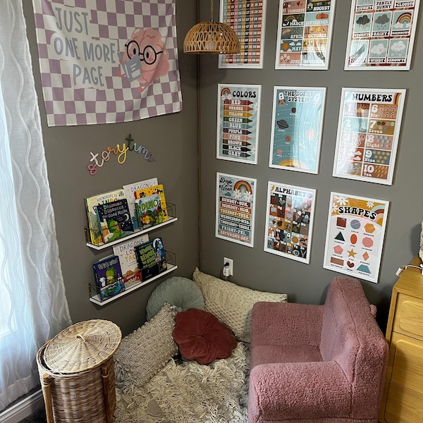 Curved Pastel Colours Storytime Wall Sign for Nursery , Kids Room ...