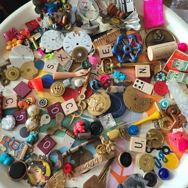 Vintage and Odd Trinkets, Crow Confetti, Mystery Scoop, Trinket Scoops ...