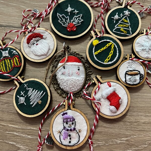 Mini Christmas Hand Embroidery Patterns Mini Hoop Art Christmas Designs ...