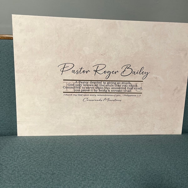 Ministry Thank You Gift Sign, Signatures From Church, Pastor Gift ...