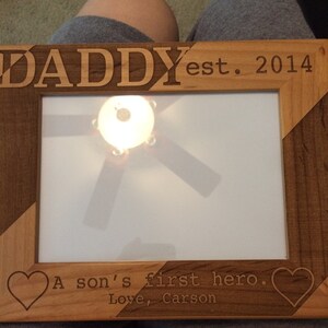 Dad & Son Personalized Picture Frame Son's First Hero - Etsy