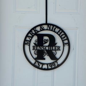 Personalized Metal Wall Art, Custom Metal Signs, Monogram Wall Decor ...