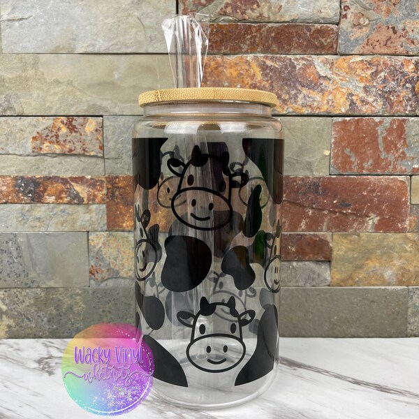 Cow Can Glass Wrap SVG, Cow Print Svg, Cow Head Svg, Animal Print Svg ...