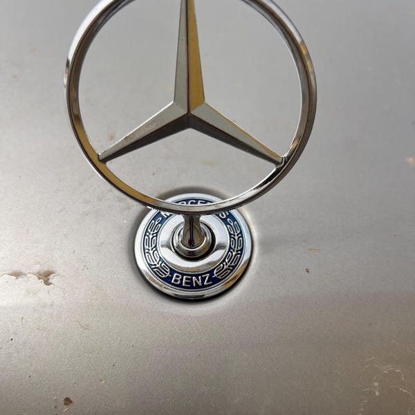 44mm Raised Chrome Star Bonnet Emblem Badge With Blue Lettering for ...