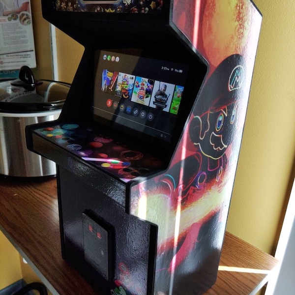 Nintendo Switch Stand Retro Arcade Cabinet With Storage for Original ...
