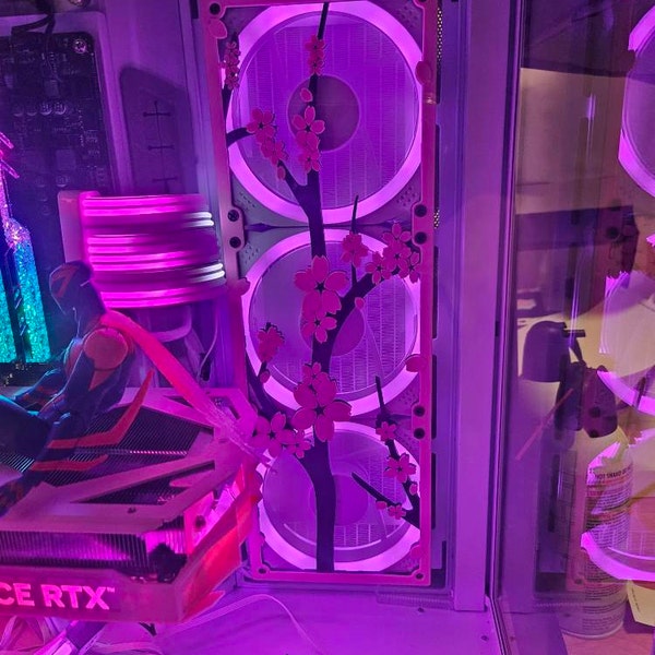 Sakura Cherry Blossom Branch Collection Dual Color Gaming Computer ...