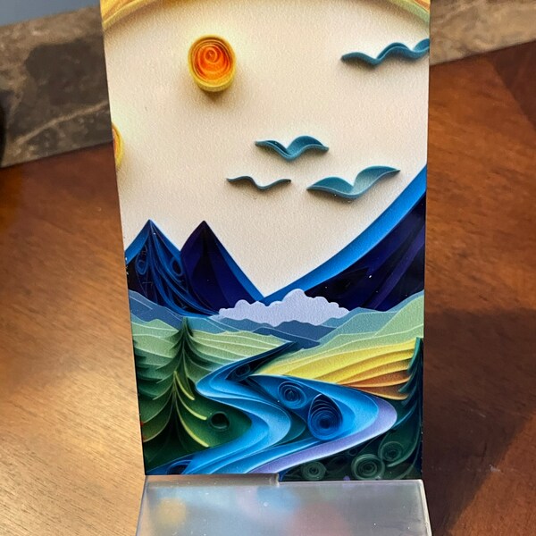 3D Paper Cut Design Cell Phone Stand, Desk Accessory, Office Decor ...