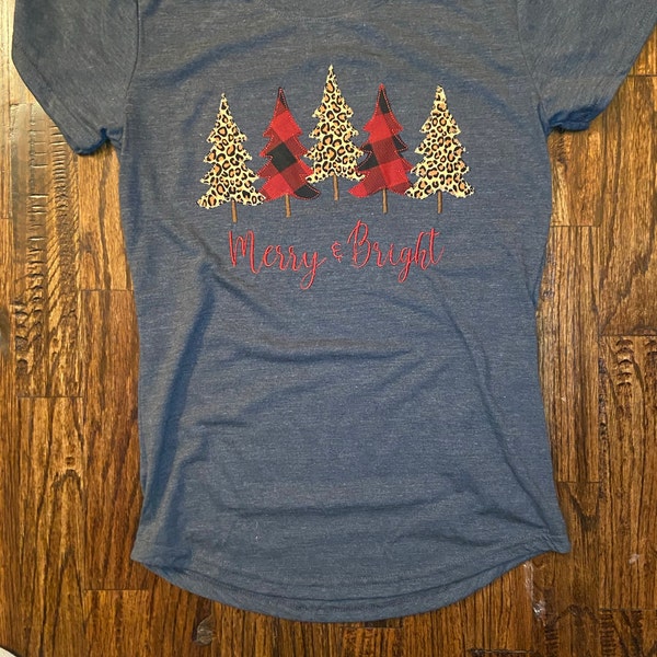 Raggedy Christmas Tree Applique Design ~ 5 Trees in a Row ~ Instant ...