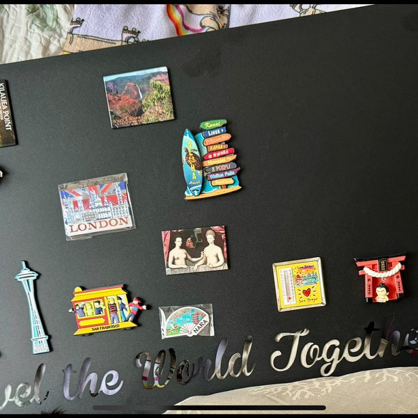 Travel Keepsake Organizer, Travel Magnet Display Board, Travel ...