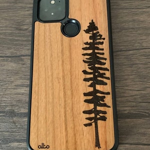 Cherry Sitka real Wood iPhone Case iPhone 15 Pro, 14, 13 Samsung Galaxy ...
