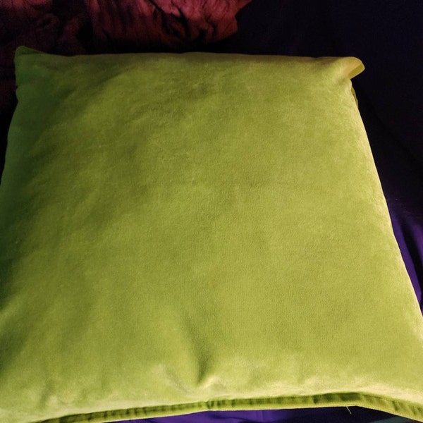 Velvet Apple Green Pillow Cover Flanged Green Lumbar Pillow Cover (all ...