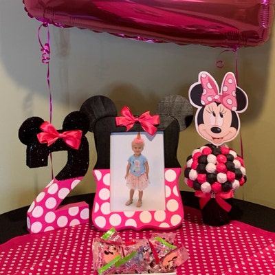 Minnie Mouse Inspired Paper Mache Number, Age Photo Prop, Paper Mache ...