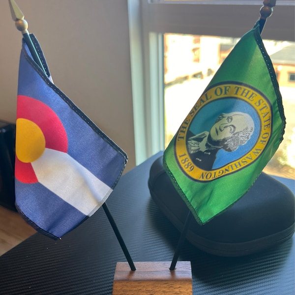 Four X Six Inch Washington Cruisers Desk Top Flag With Stand - Etsy